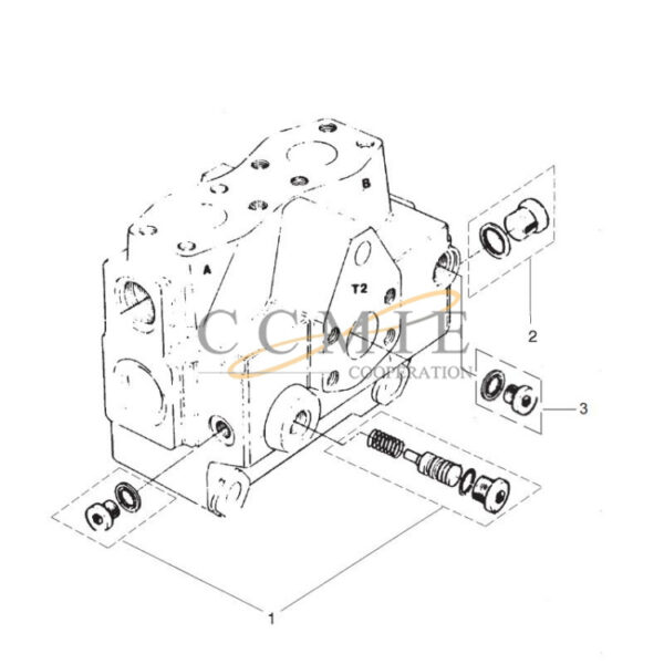 Valve spare parts for Kalmar reach stacker