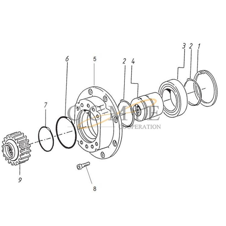 Kalmar reach stacker planet transmission spare parts