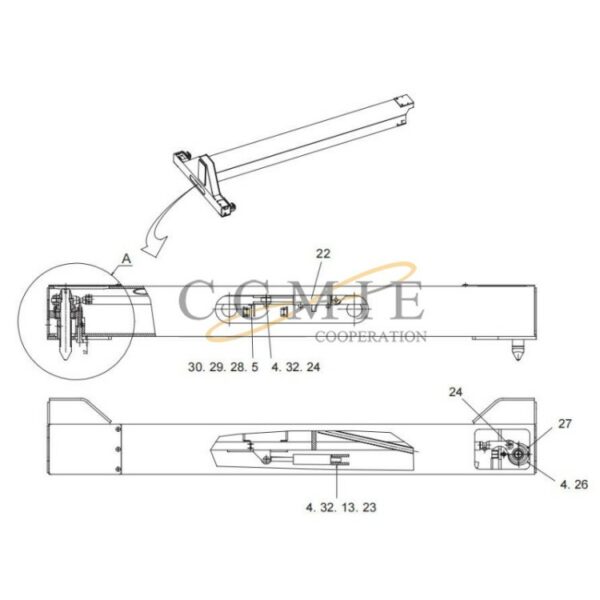 Kalmar reach stacker T–beam assembly spare parts