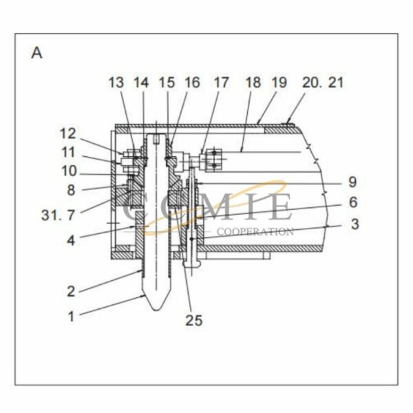 Kalmar reach stacker T–beam assembly spare parts