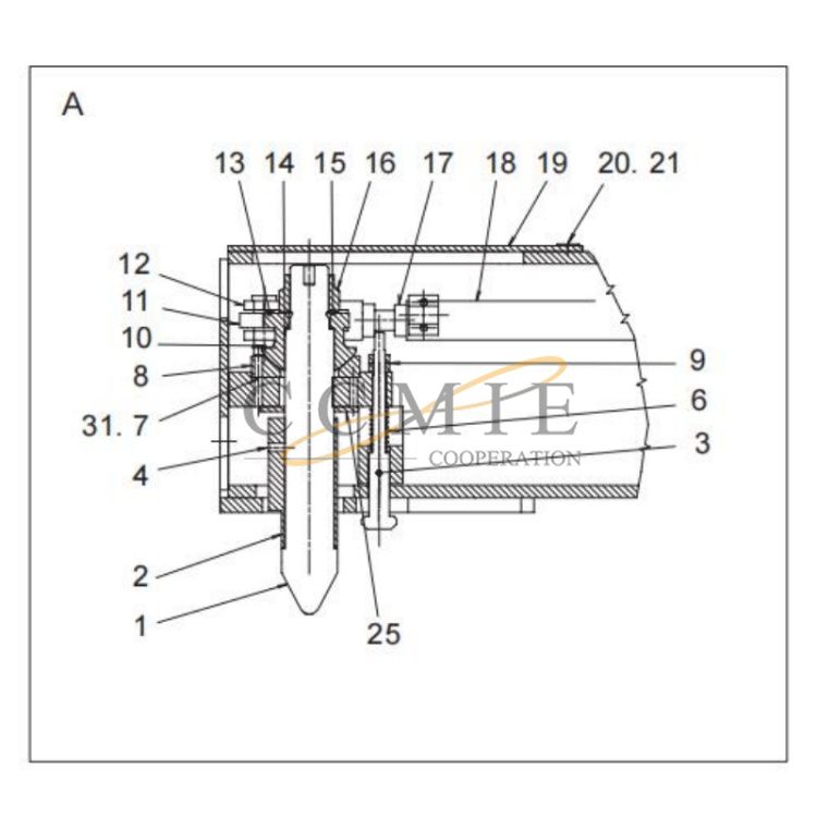 Kalmar reach stacker T–beam assembly spare parts