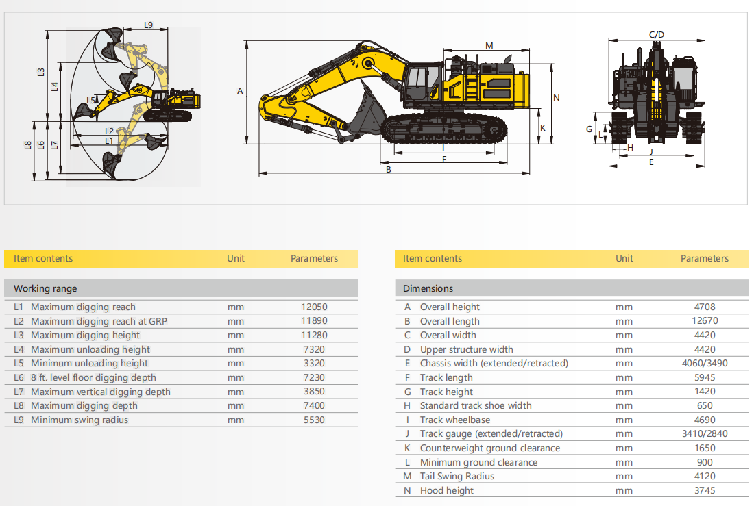 XCMG 76T Large Mining Crawler Excavator XE750GK